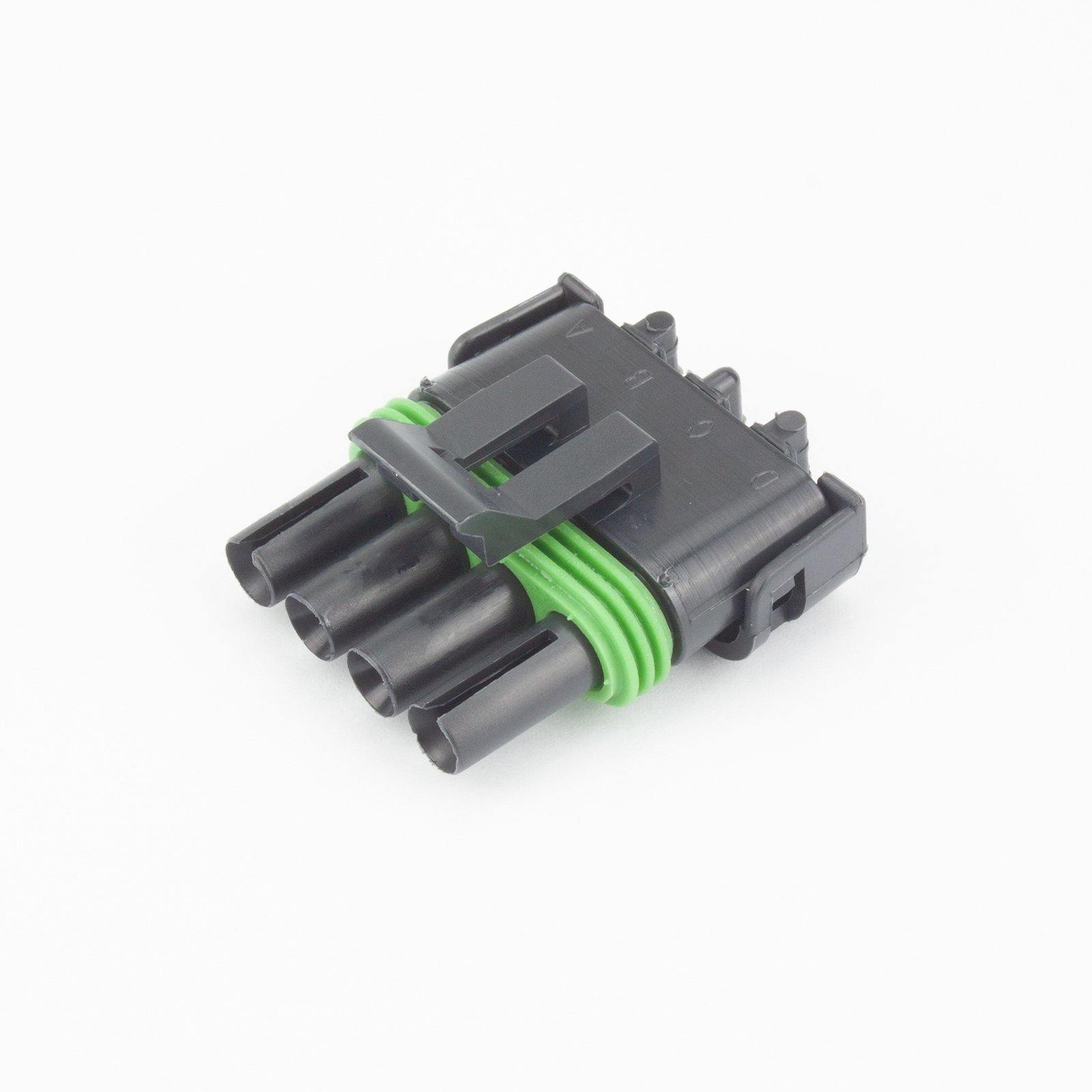 Delphi Aptiv Weather-Pack Plug 4 Way PA66 BLK Inline