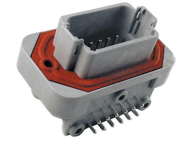 Deutsch DT PCB Panel Receptacle 12 Way 90-deg PCB-Contacts BLK IP68 13