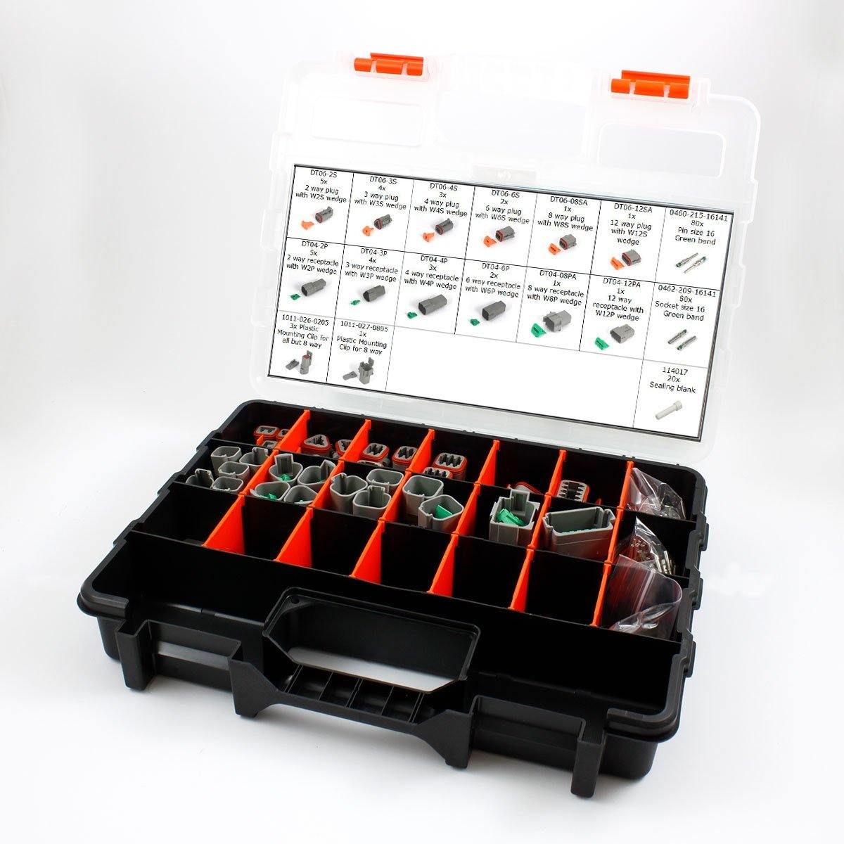 Deutsch DT Kit 2-12 Way 248pc GRY 13A 2.0mm2 Contacts