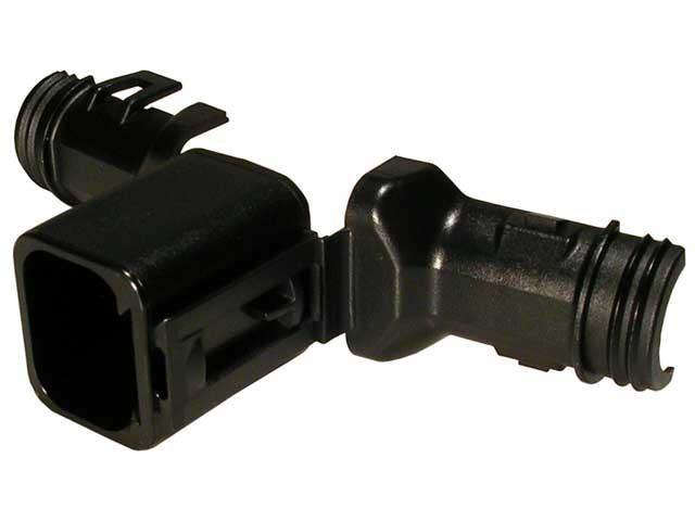 Deutsch DT Straight, Strain Relief Backshell 4 Way Receptacle BLK