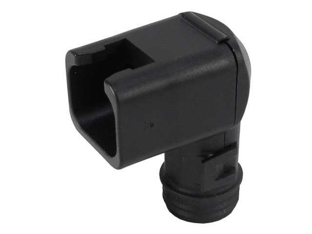 Deutsch DT 90-Deg, Strain Relief Backshell 4 Way Plug BLK