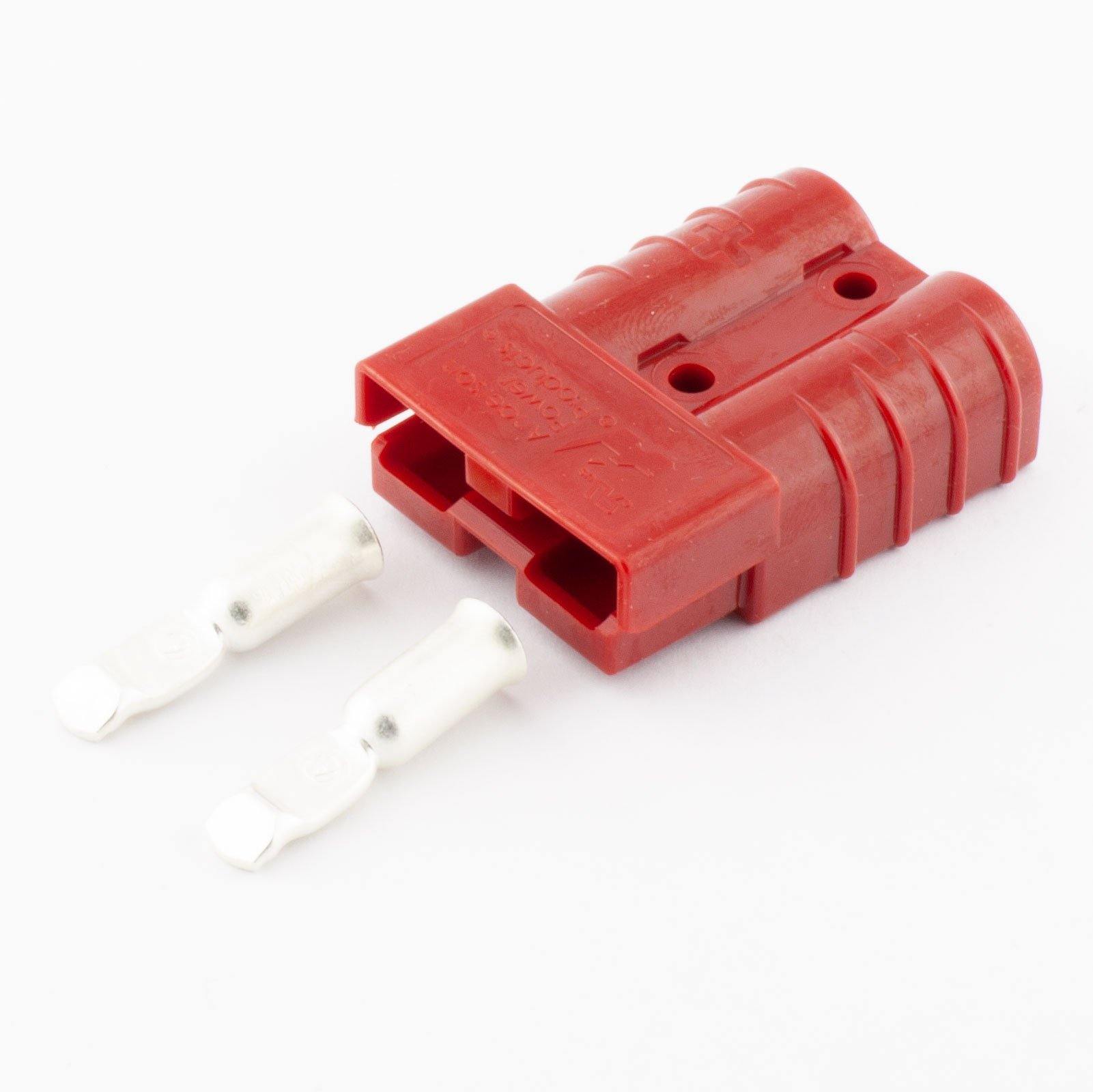 Anderson SB50 Plug Kit 2 Way RED 50 Amp 6AWG Contacts