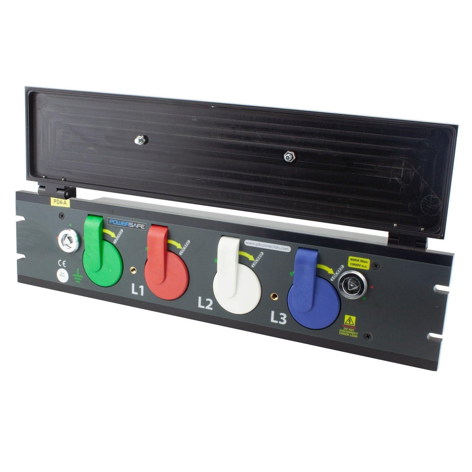 Phase 3 Powersafe Box Drain 800A 4 Port 108mm Lidded IP67